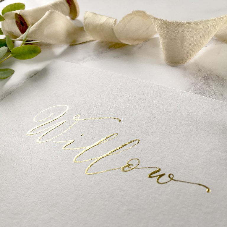 Easy gold leaf for calligraphy beginners – By Moon & Tide Calligraphy