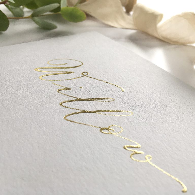 Easy gold leaf for calligraphy beginners – By Moon & Tide Calligraphy