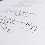 Tis a Fearful Thing - calligraphy poem - By Moon & Tide Calligraphy