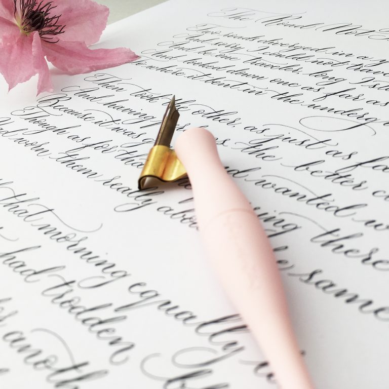 The Road Not Taken – Robert Frost – By Moon & Tide Calligraphy