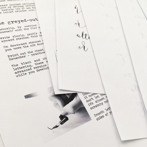 Now available in my online shop - calligraphy cheat sheets! - By Moon ...