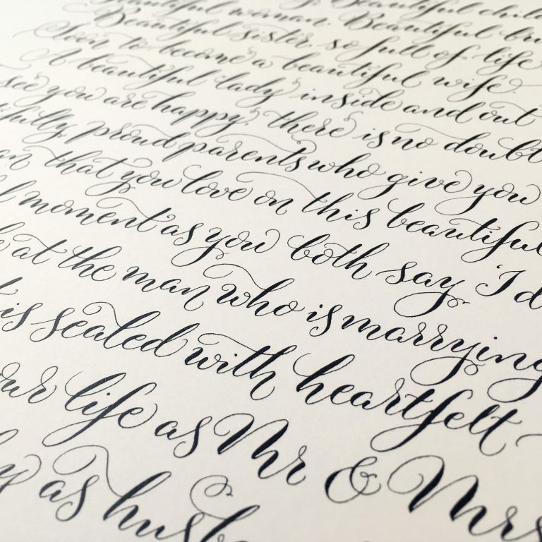 Beautiful – a bespoke calligraphy gift – By Moon & Tide Calligraphy