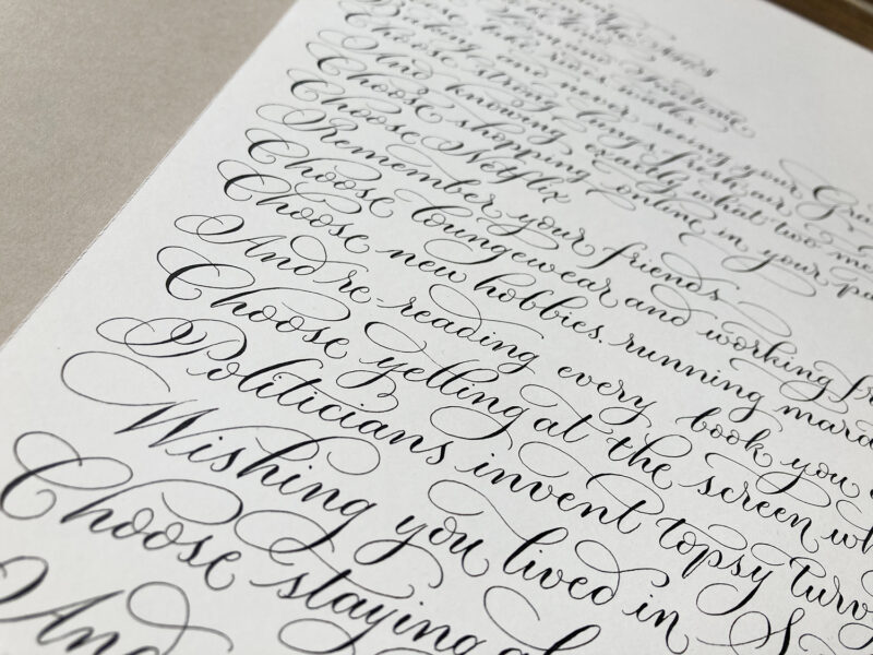 Calligraphy poems - By Moon & Tide Calligraphy