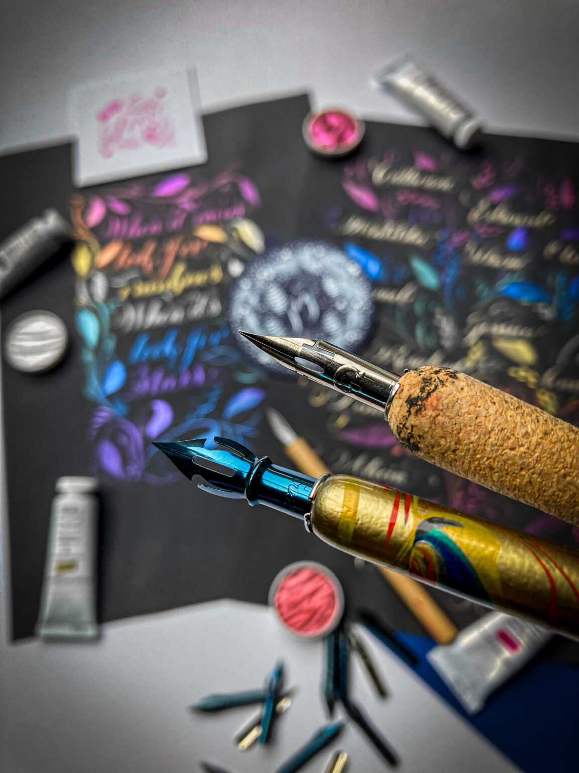 What's in a calligrapher's pencil case? - By Moon & Tide Calligraphy