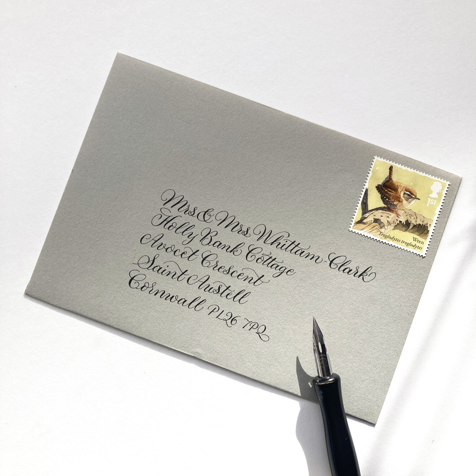 Wedding calligraphy style options – By Moon & Tide Calligraphy
